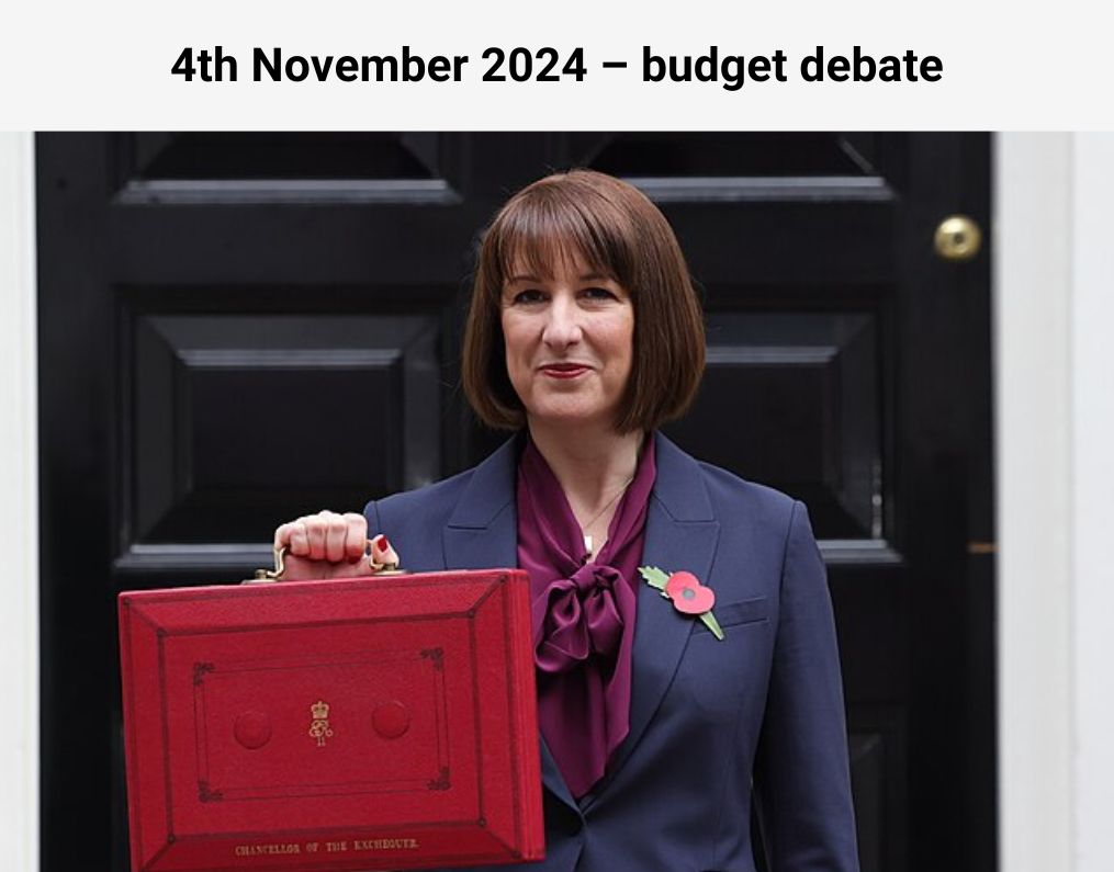 Budget debate - November 2024 | The Sylvans